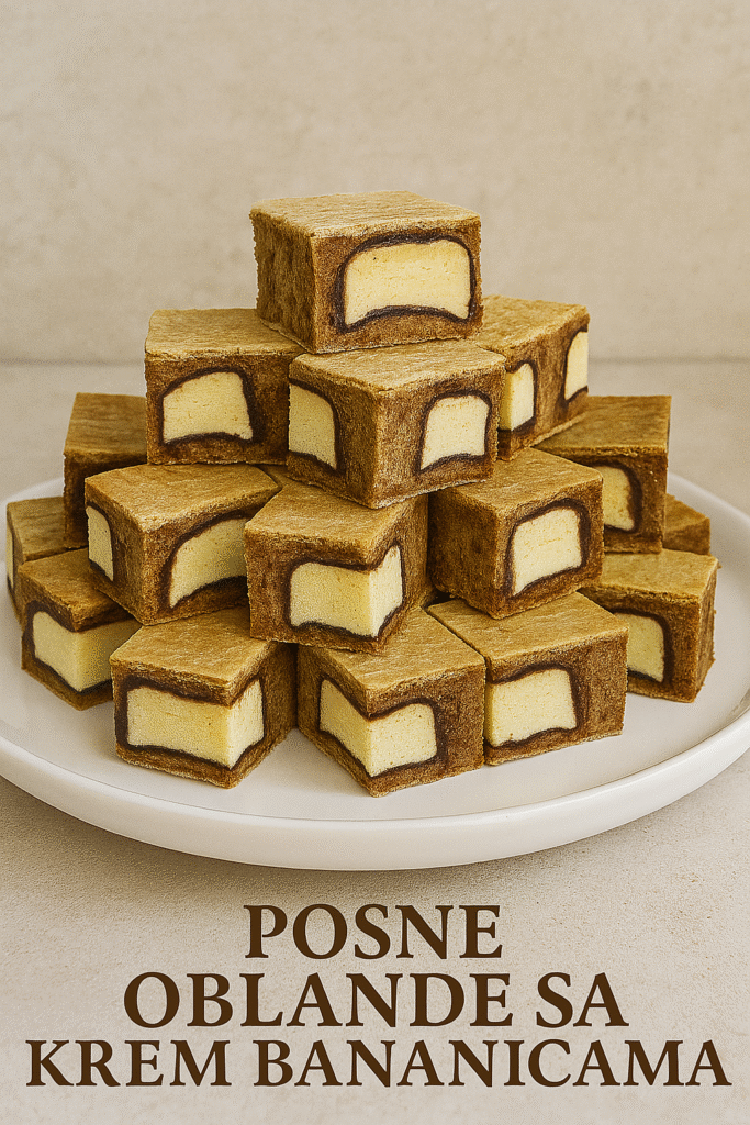 POSNE OBLANDE NA KOCKICE SA KREM BANANICAMA-Viralan recept… – Ukusnirecepti